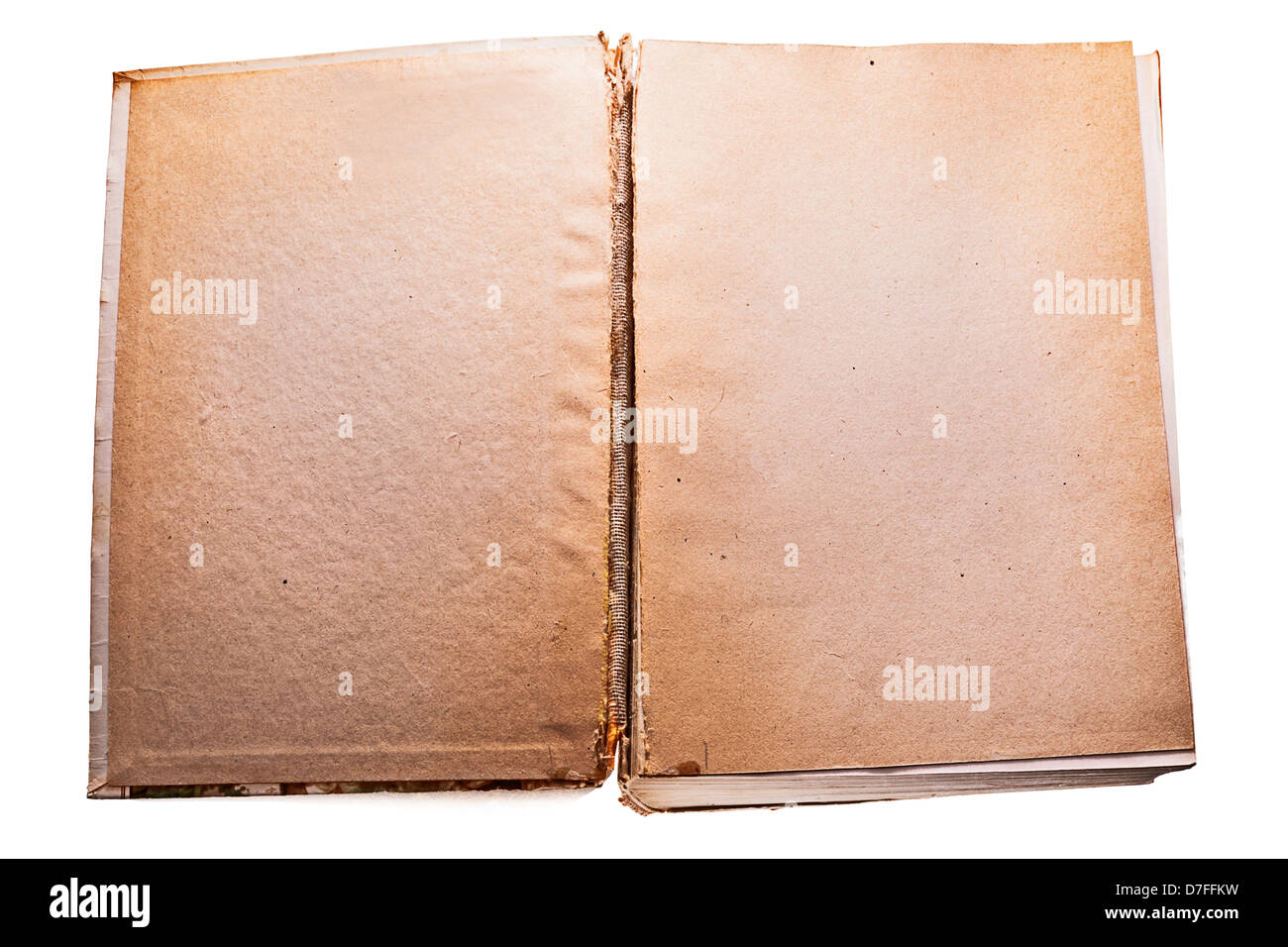 Old grunge book on white background Stock Photo - Alamy