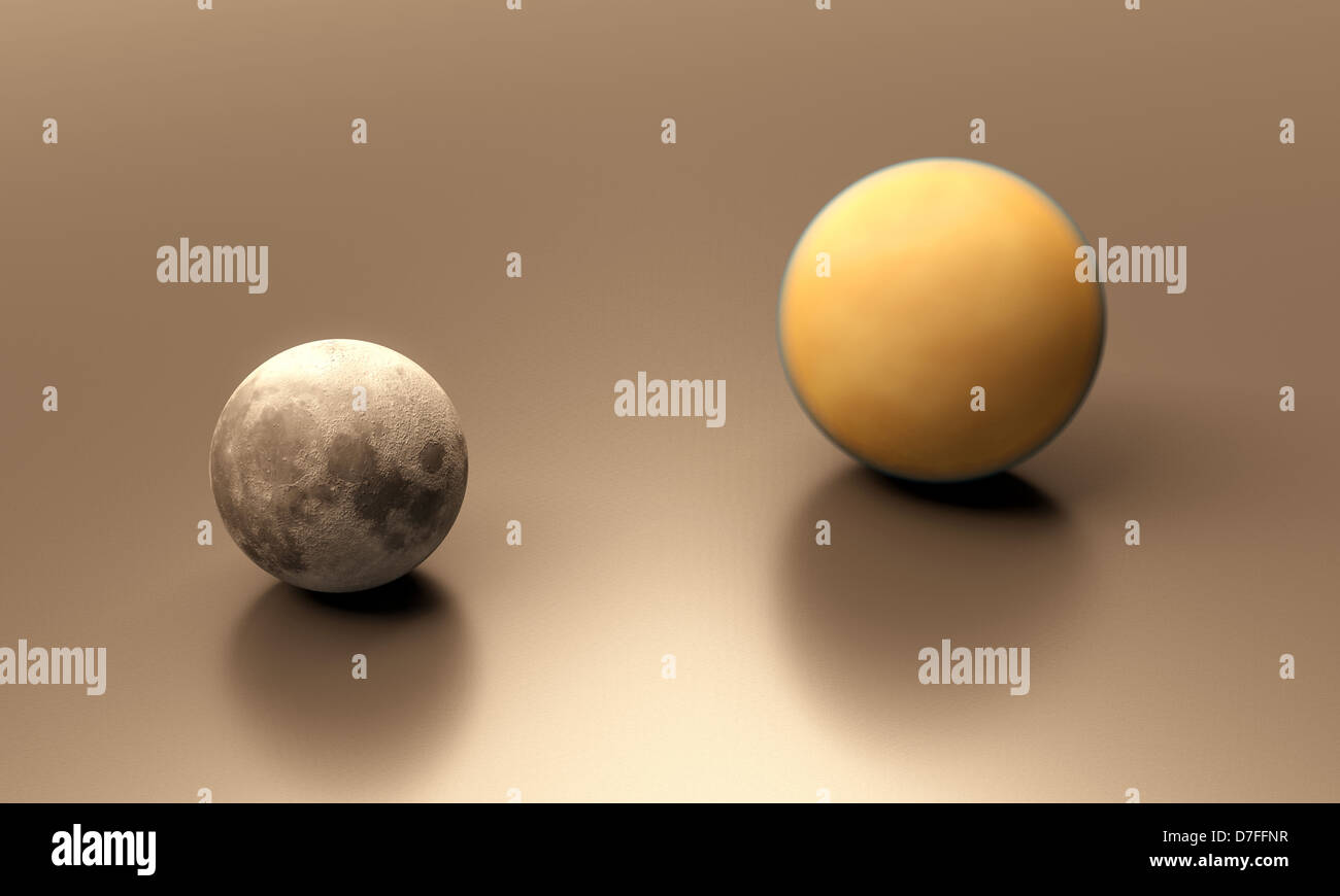 Earth and moon and sun size hi-res stock photography and images - Alamy