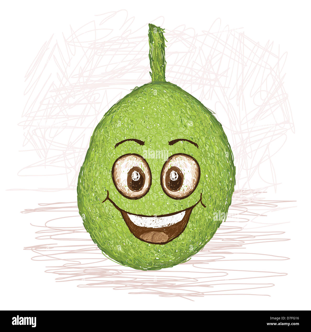 happy breadfruit vegetable cartoon character smiling Stock Photo - Alamy