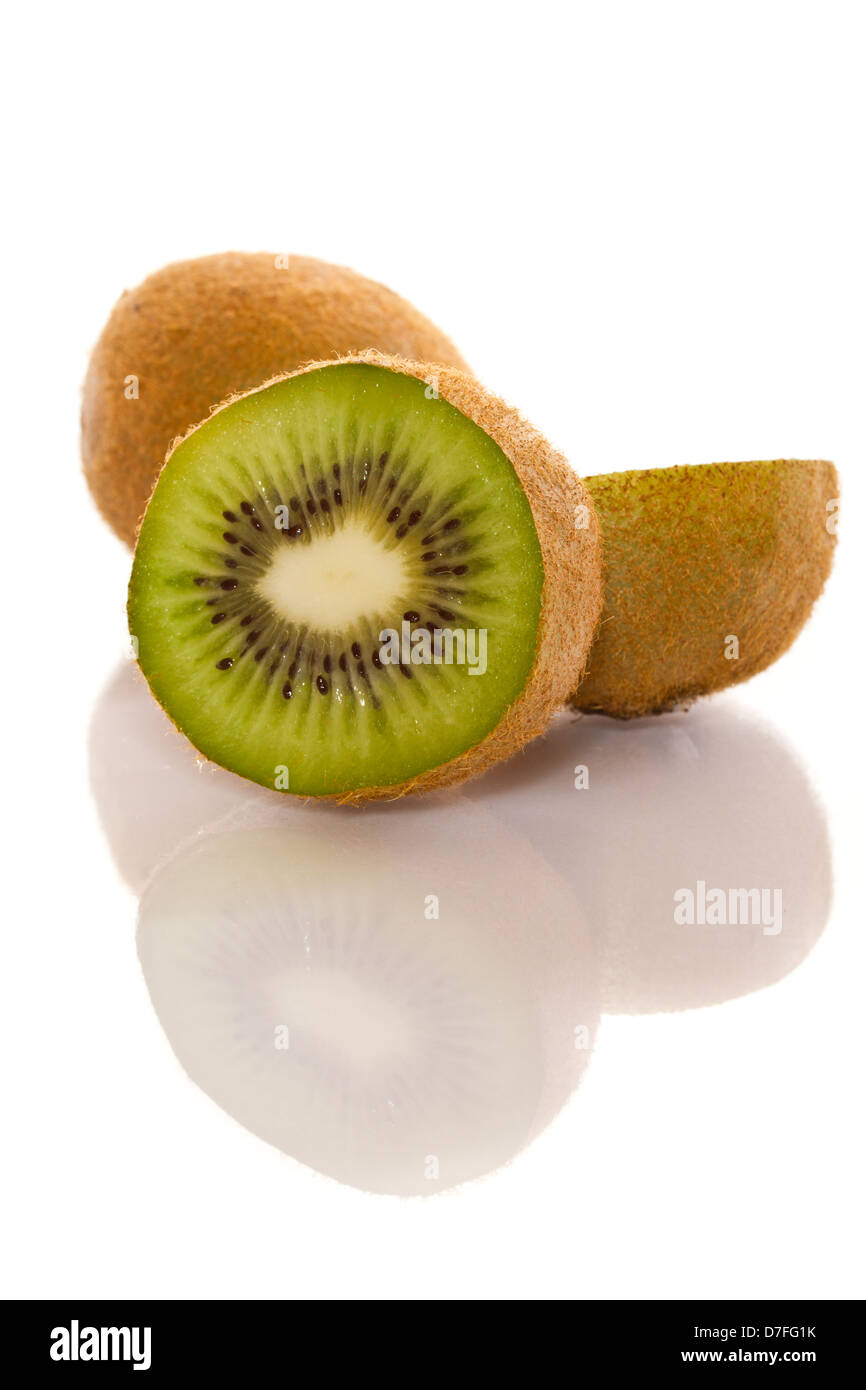 perfectly fresh kiwi fruit isolated on white Stock Photo - Alamy