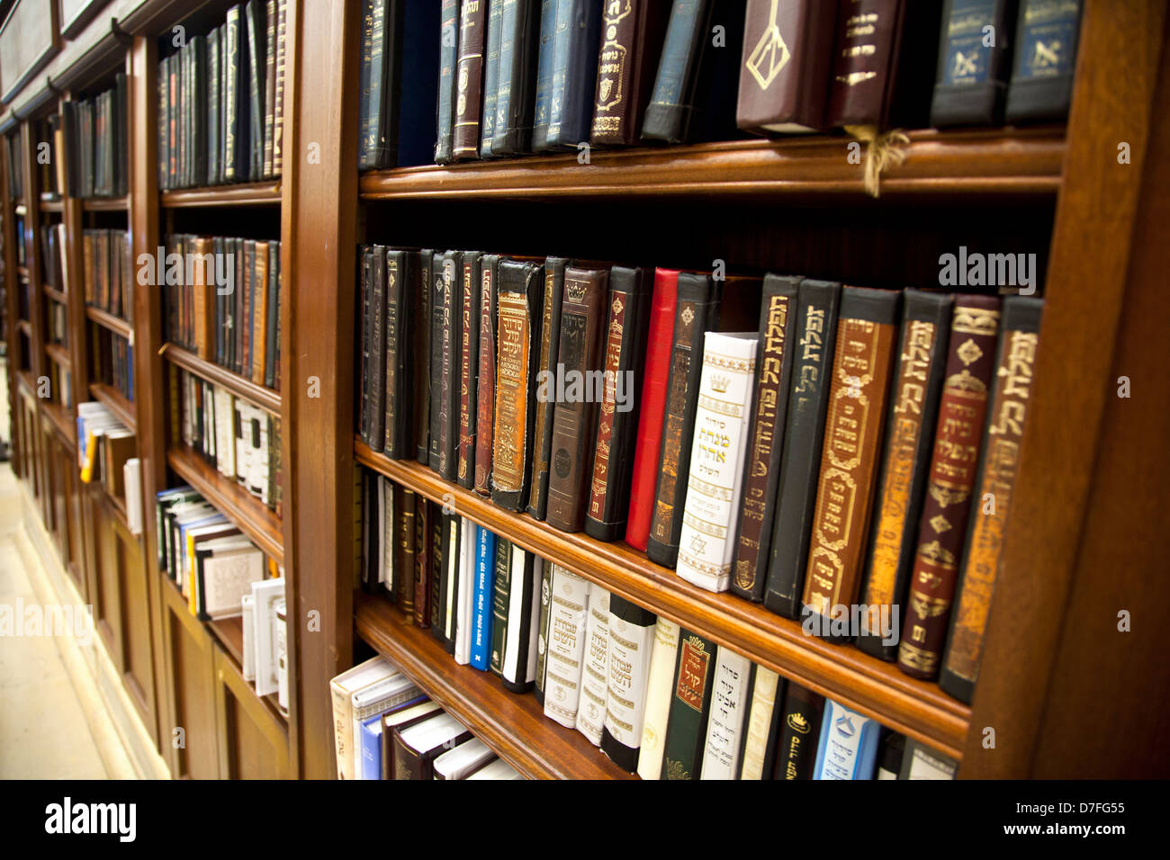 A library holy Jewish scripture,located inside caves Wailing Wall in ...