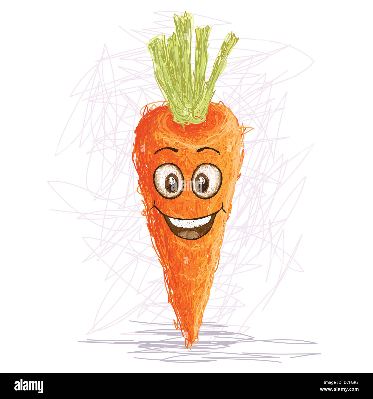 happy carrots vegetable cartoon character smiling Stock Photo - Alamy