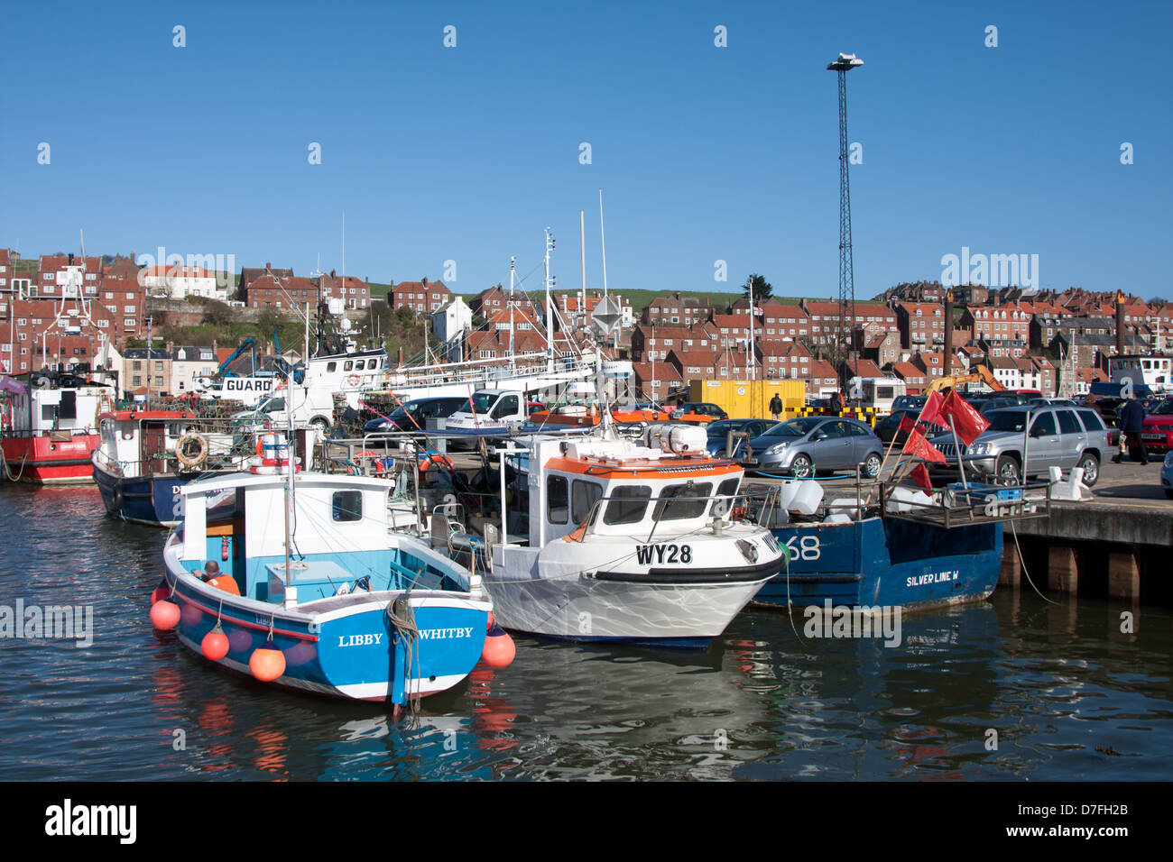 A view of Whitby harbour Stock Photo - Alamy