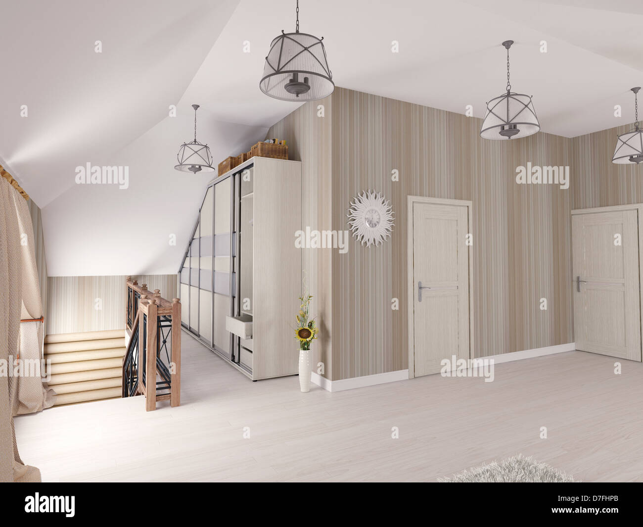Interior wall decoration attic hi-res stock photography and images - Alamy