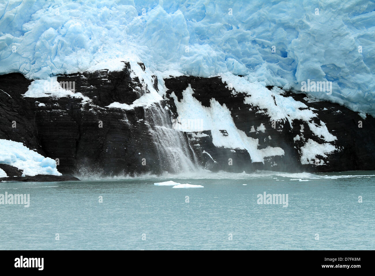 ice falling off of a glacier in Patagonia, South America Stock Photo ...