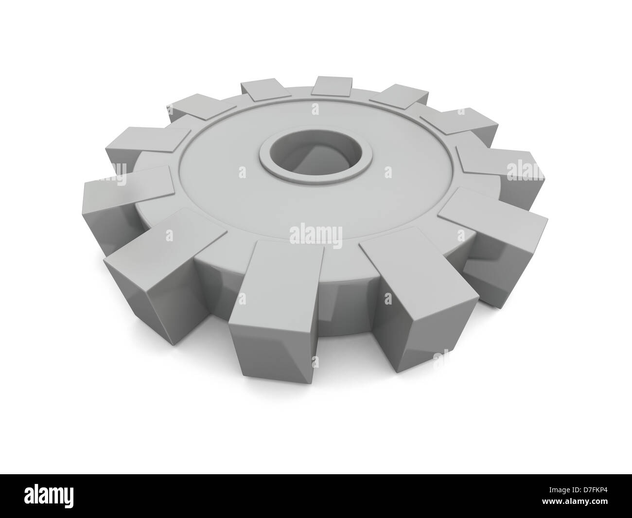 Steel cog, isolated on white background Stock Photo - Alamy