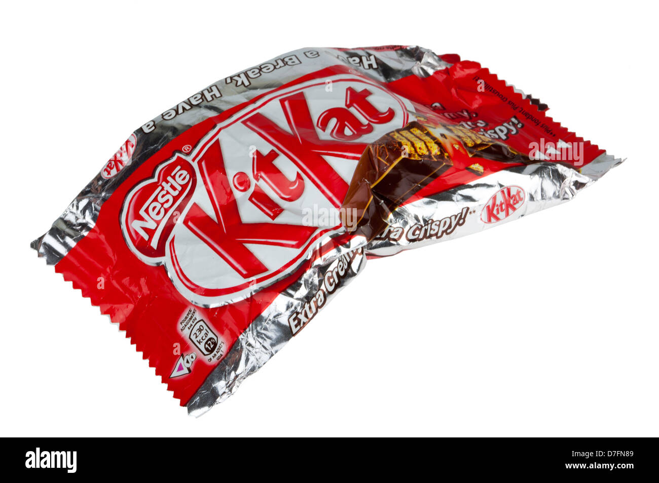 Tel-Aviv Israel - March 20th 2011: An empty crumpled pack Nestle Kit ...