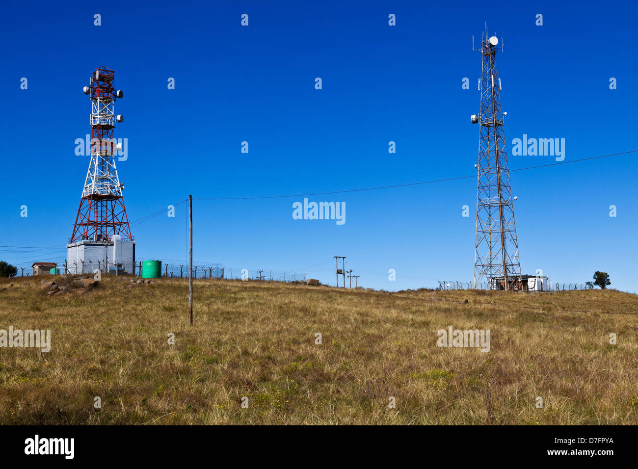 Telecommunication towers in a rural environment Stock Photo - Alamy
