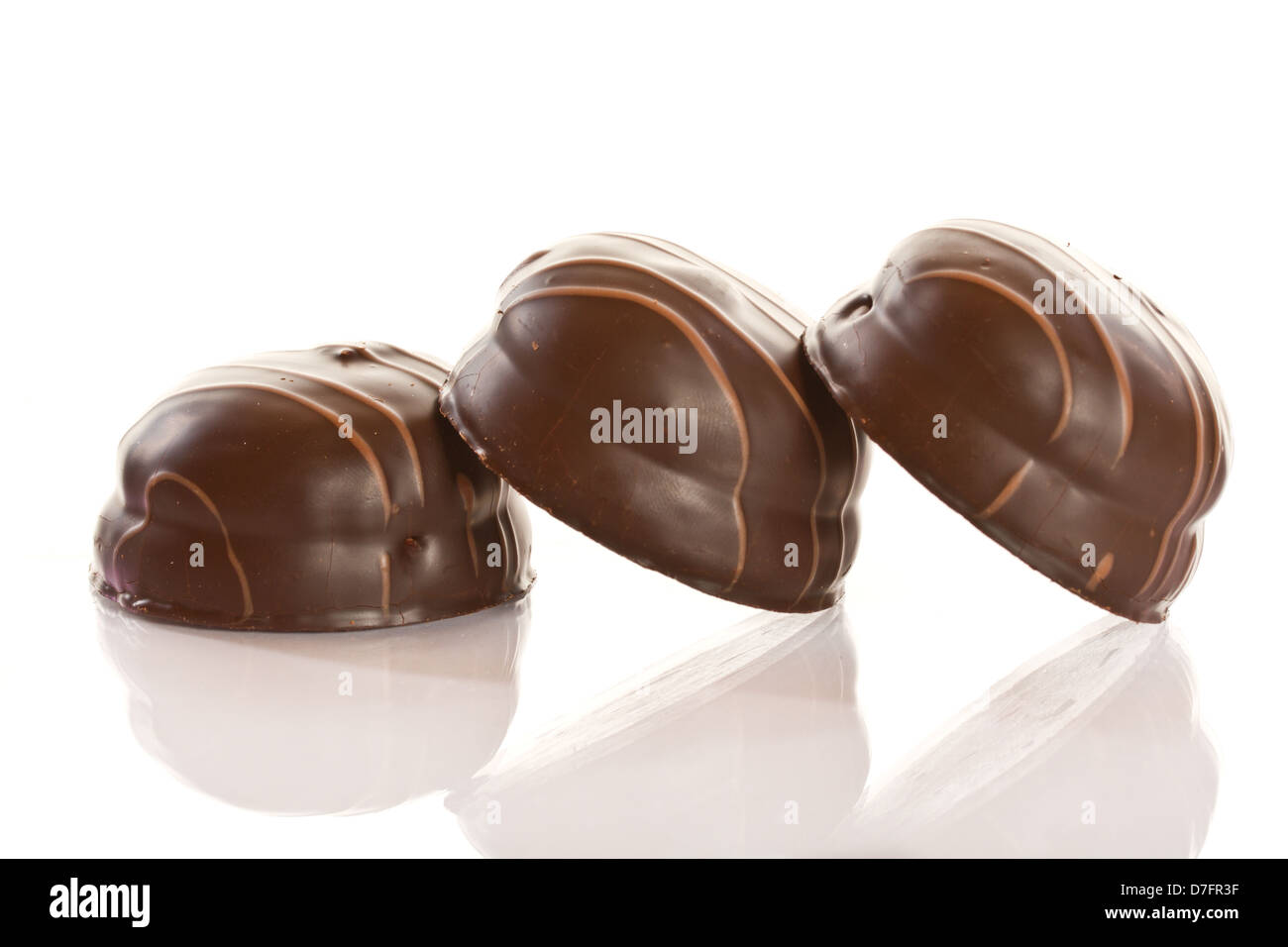 big chocolate candy on a white background Stock Photo - Alamy