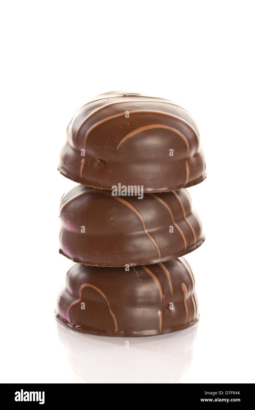 big chocolate candy on a white background Stock Photo - Alamy