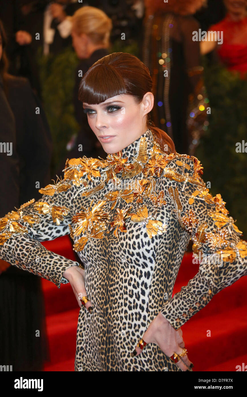 Model Coco Rocha arrives at the Costume Institute Gala for the "Punk ...