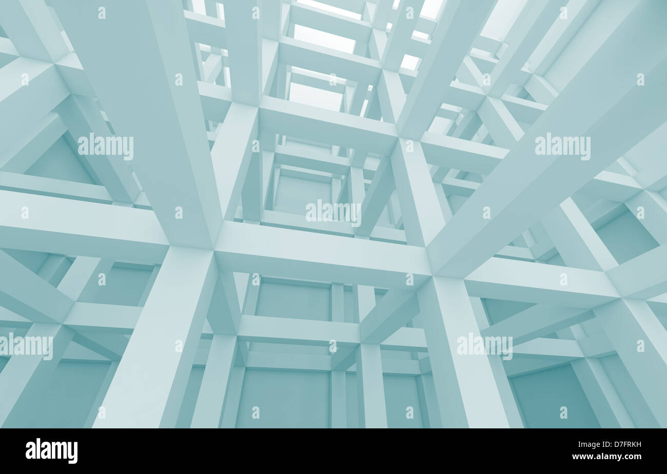 3d Blue Abstract Architecture Background Stock Photo - Alamy
