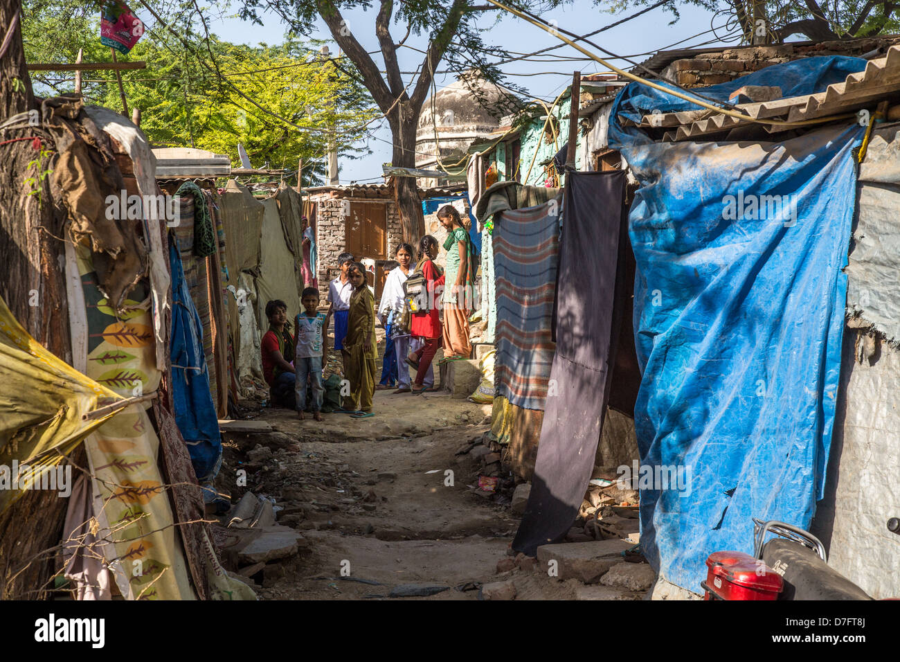 Slums in Delhi, India Stock Photo - Alamy