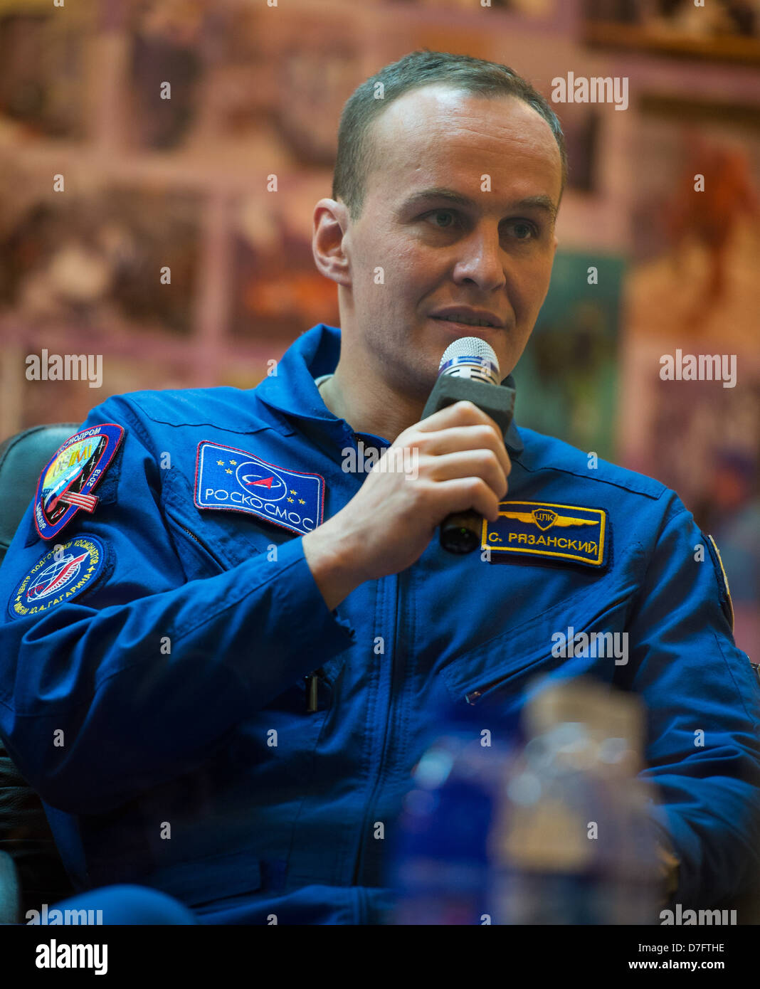 Expedition 35 astronauts, including Sergei Ryazansky of Roscosmos ...