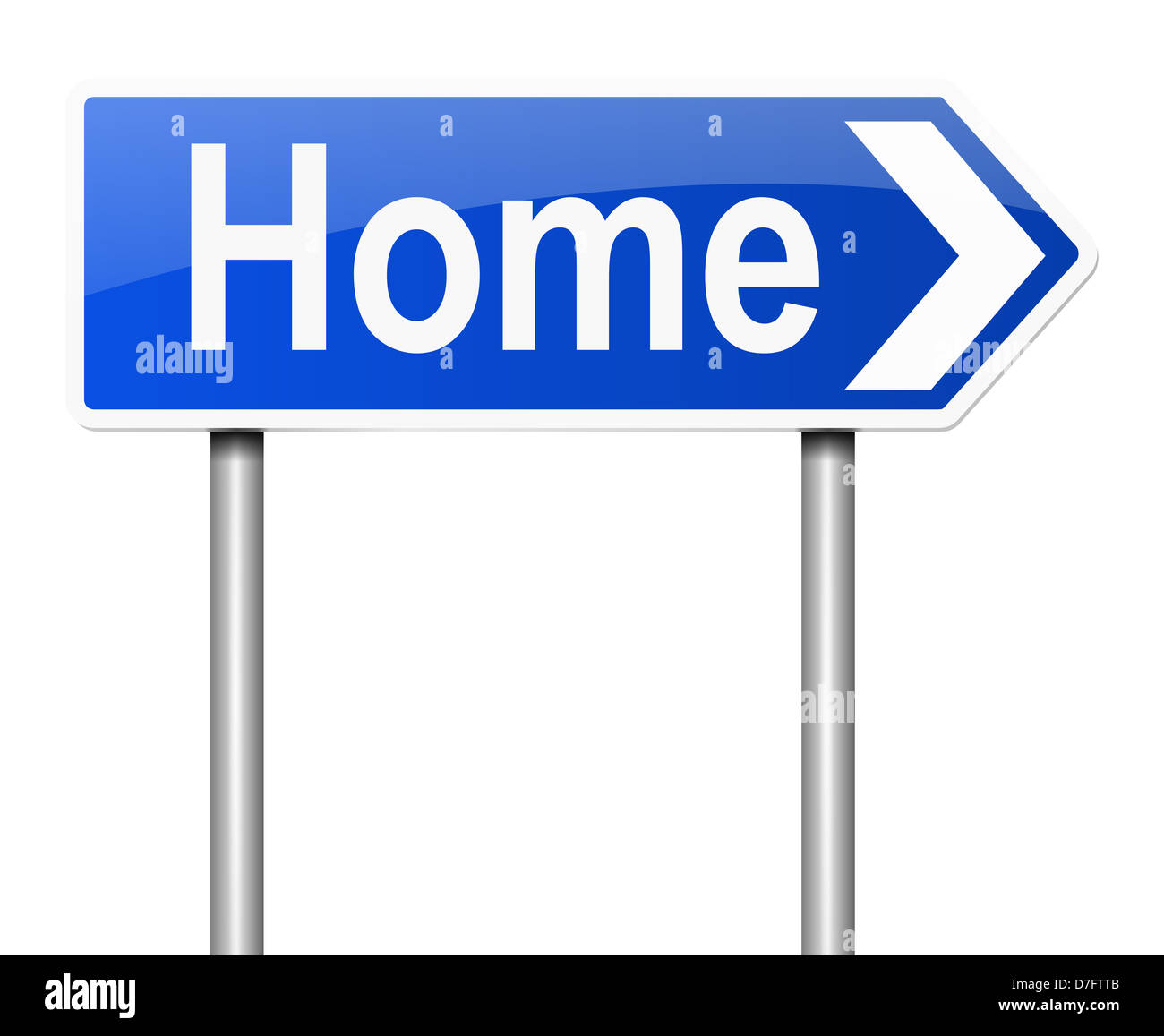 Work home road sign Cut Out Stock Images & Pictures - Alamy