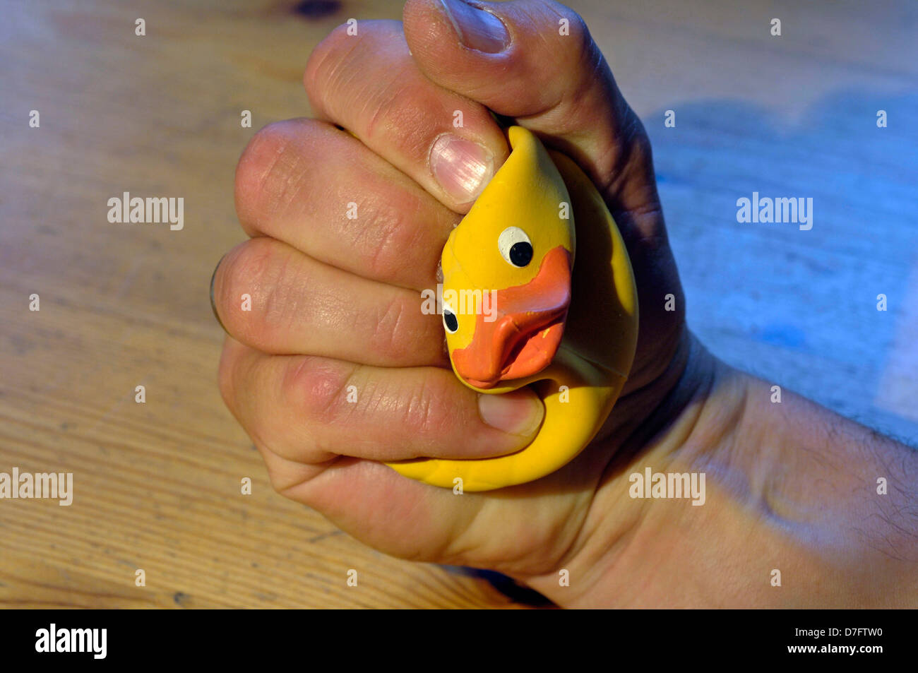 under pressure, presure, rubberduck Stock Photo - Alamy