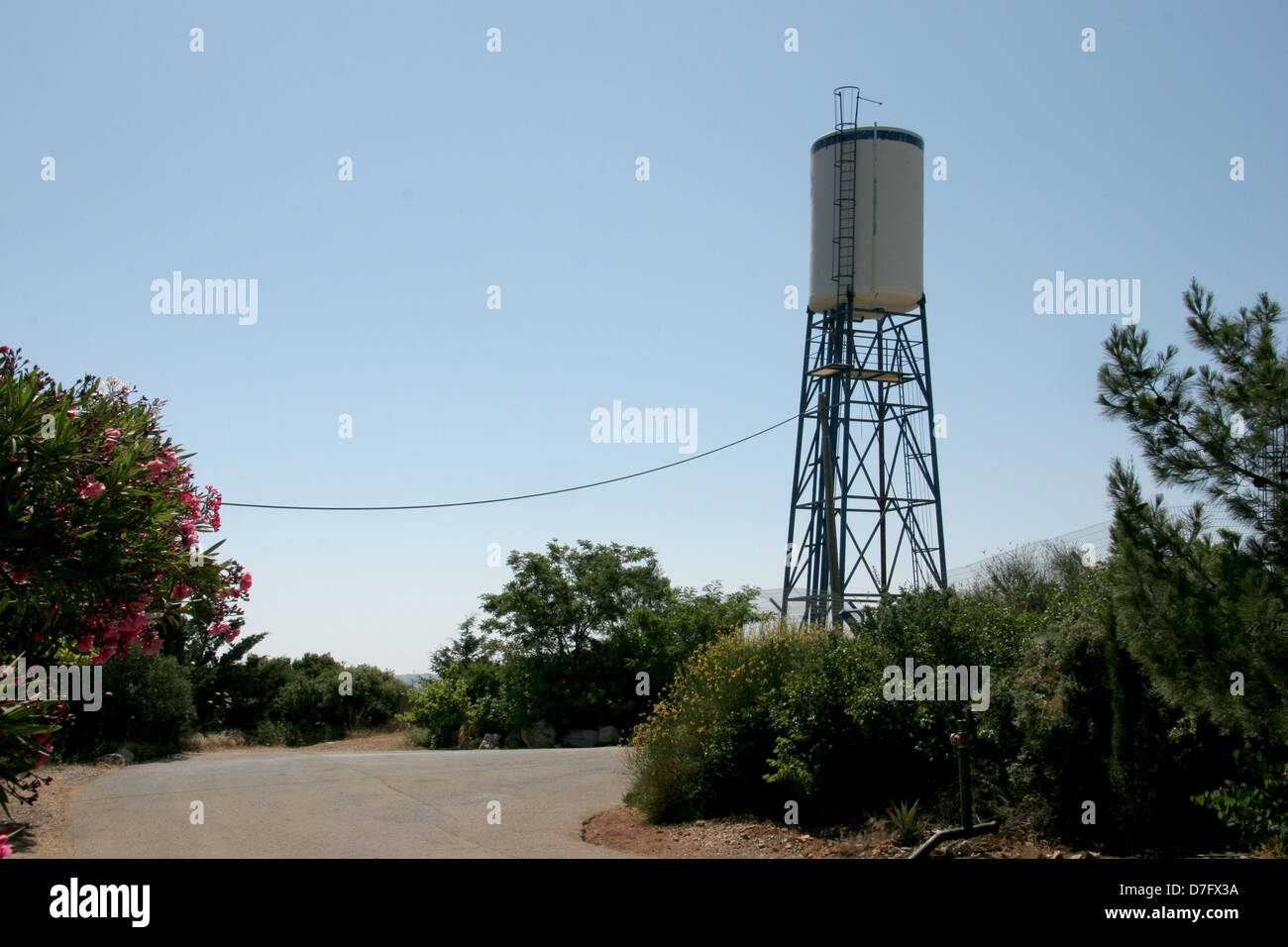 water tower in kammon, galilee Stock Photo - Alamy