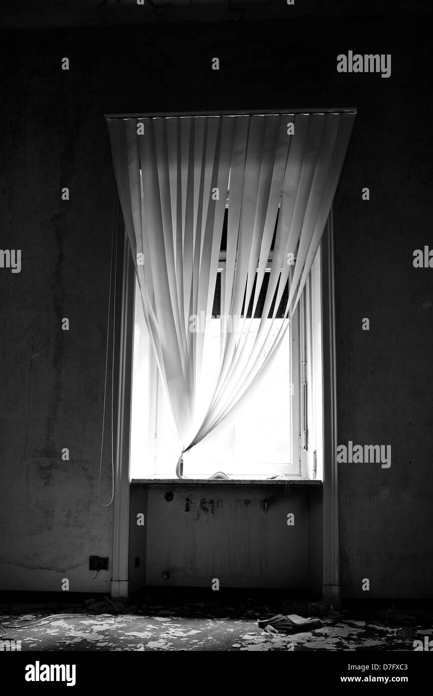 Abandoned room window Stock Photo - Alamy