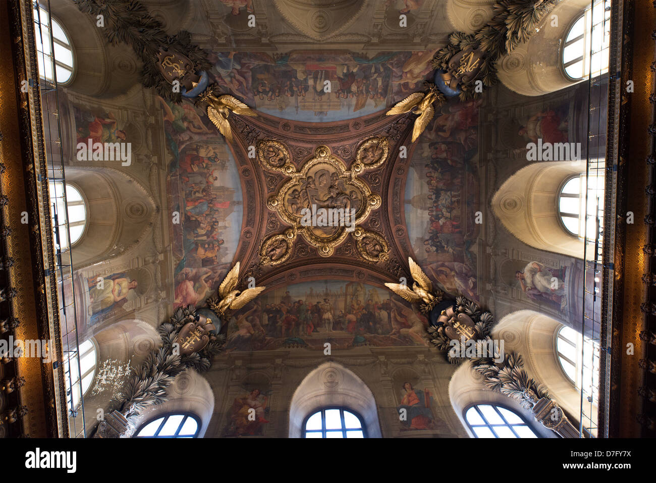 Ceiling painting louvre museum paris hi-res stock photography and ...