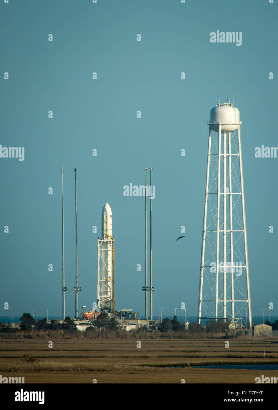 The Antares rocket was prepared for launch at NASA's Wallops Flight ...