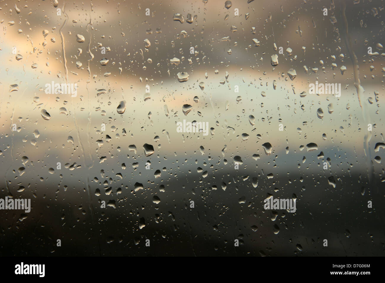 raindrops on a window Stock Photo - Alamy