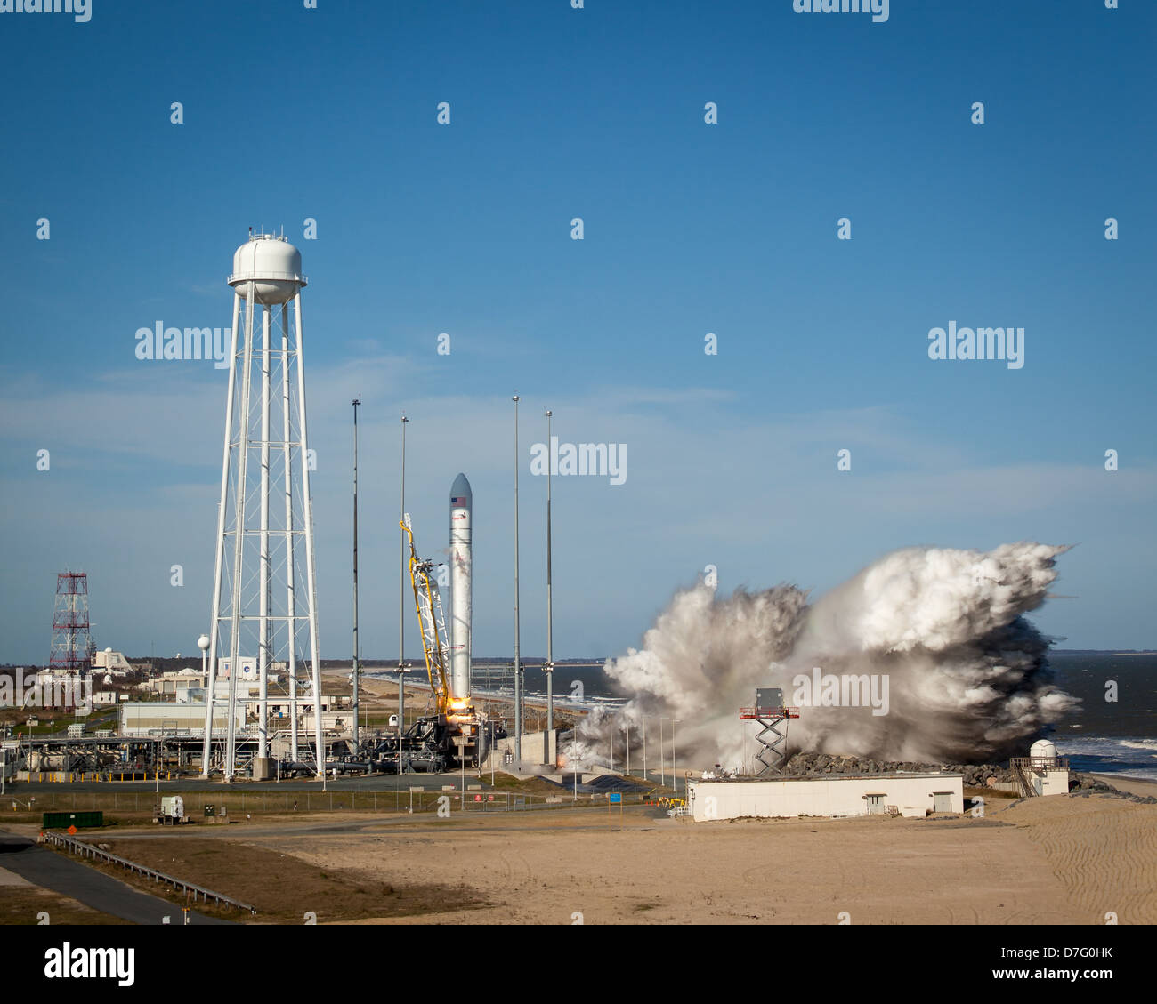 Antares rocket performs a test launch from Wallops Island, Virginia ...