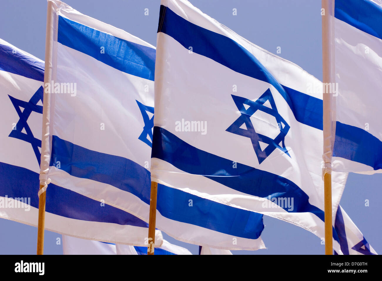 the israeli flags Stock Photo - Alamy