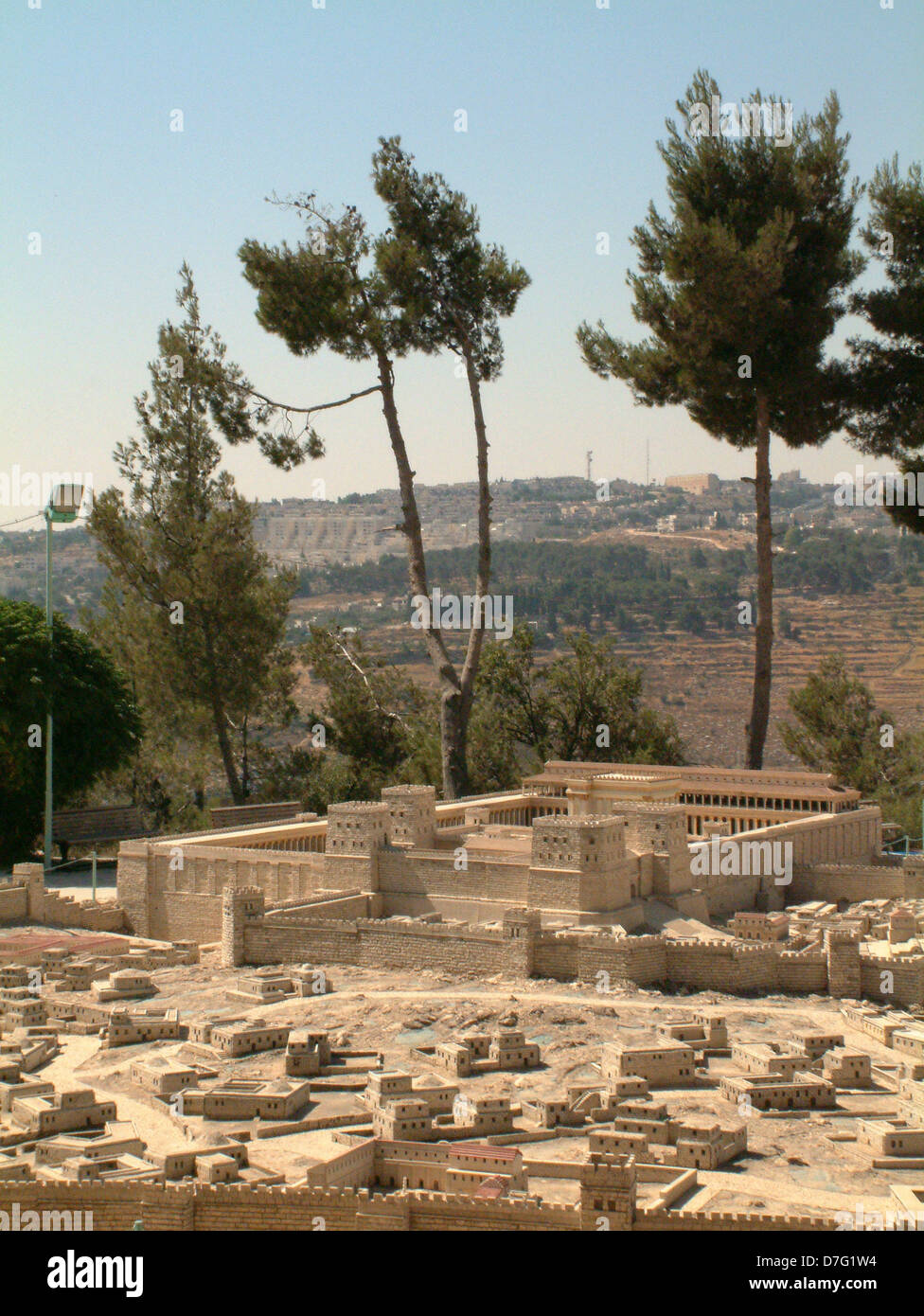temple mount model at holyland model of ancient jerusalem Stock Photo ...