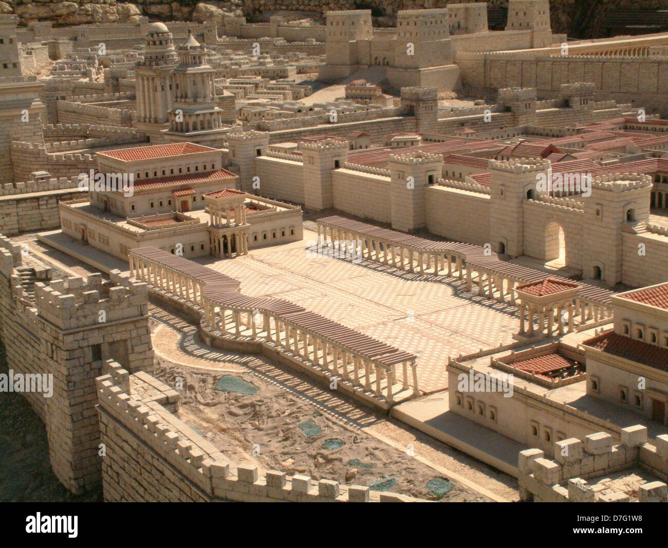 model of herods palace at holyland model of ancient jerusalem Stock ...