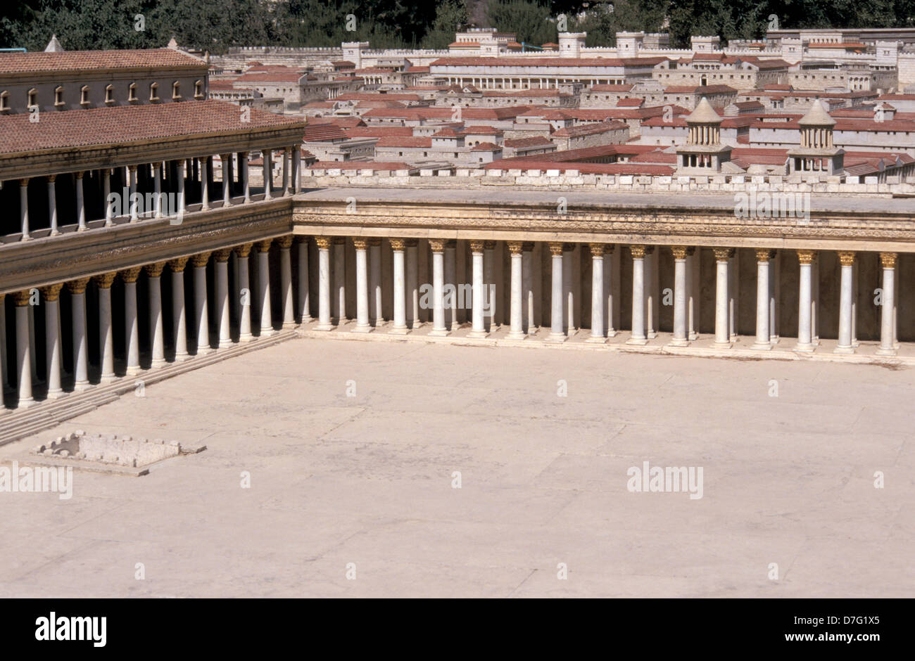 the basilica at temple mount reconstructed at the holyland model Stock ...