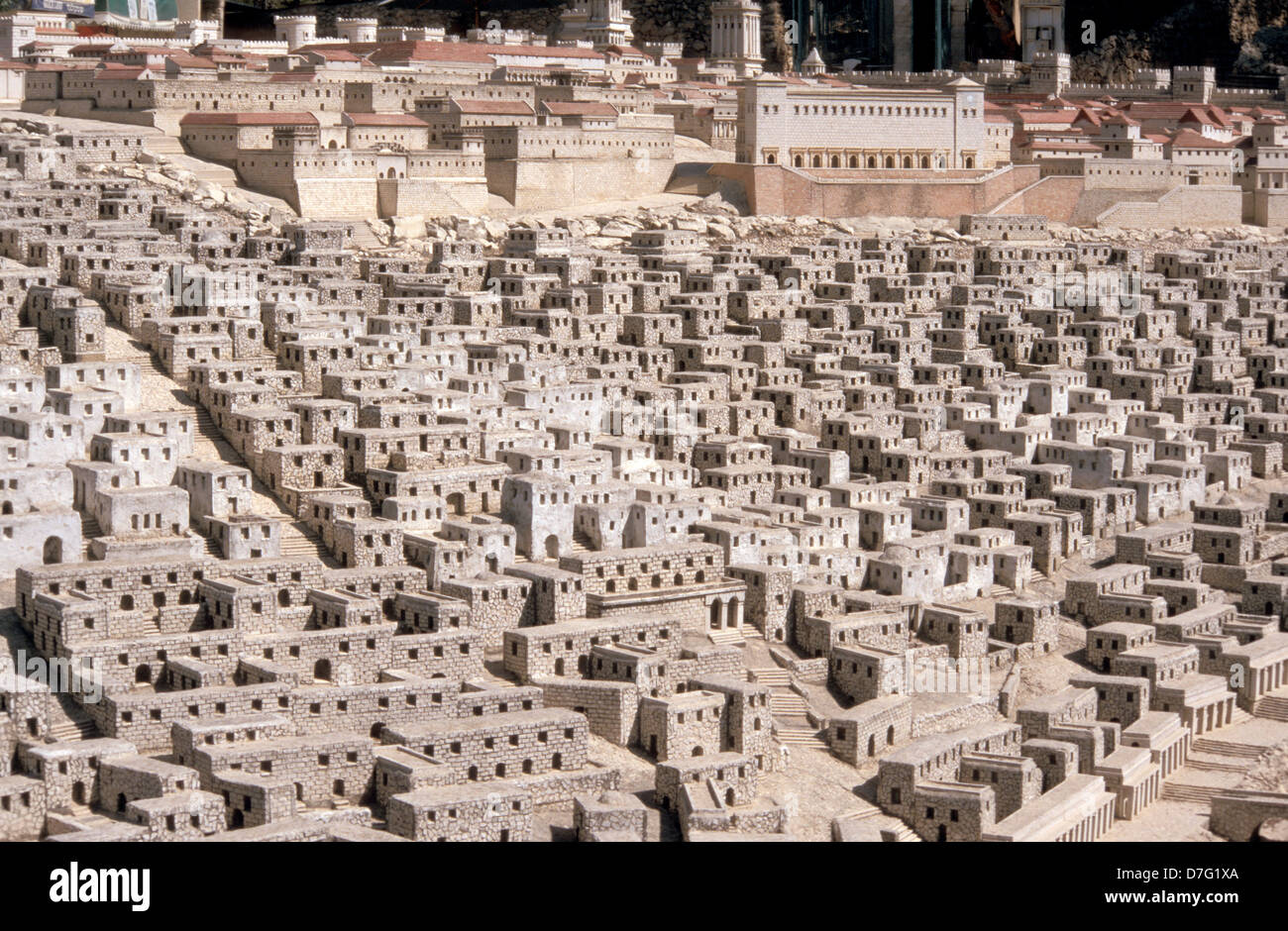 the lower city as reconstructed at the holyland model of ancient ...