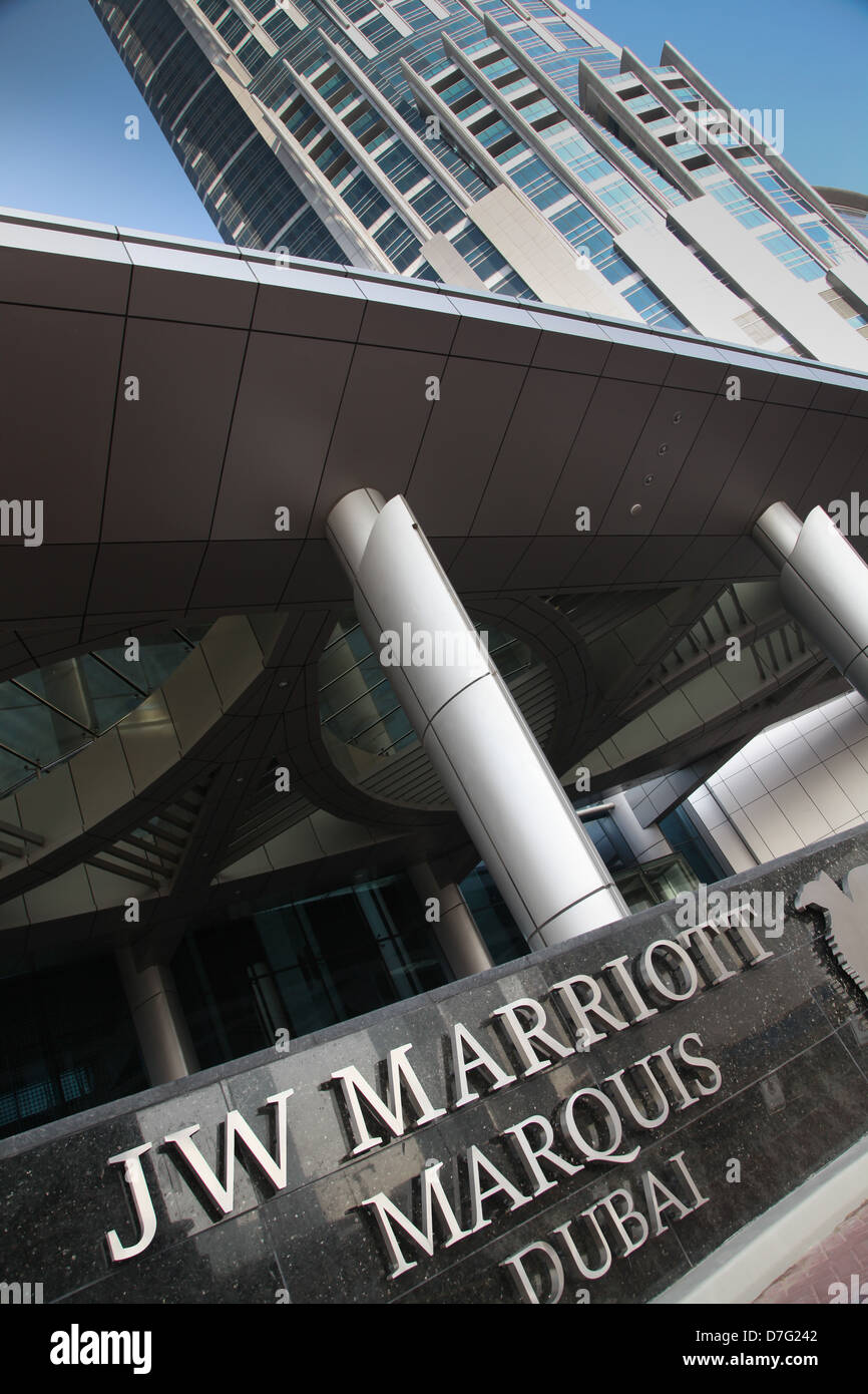 JW MARRIOT MARQUIS HOTEL BUSINESS BAY DUBAI Stock Photo - Alamy