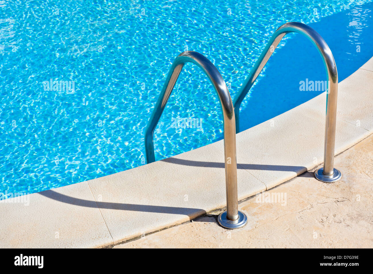 Ladder of a swimming pool. Horizontal shot Stock Photo - Alamy