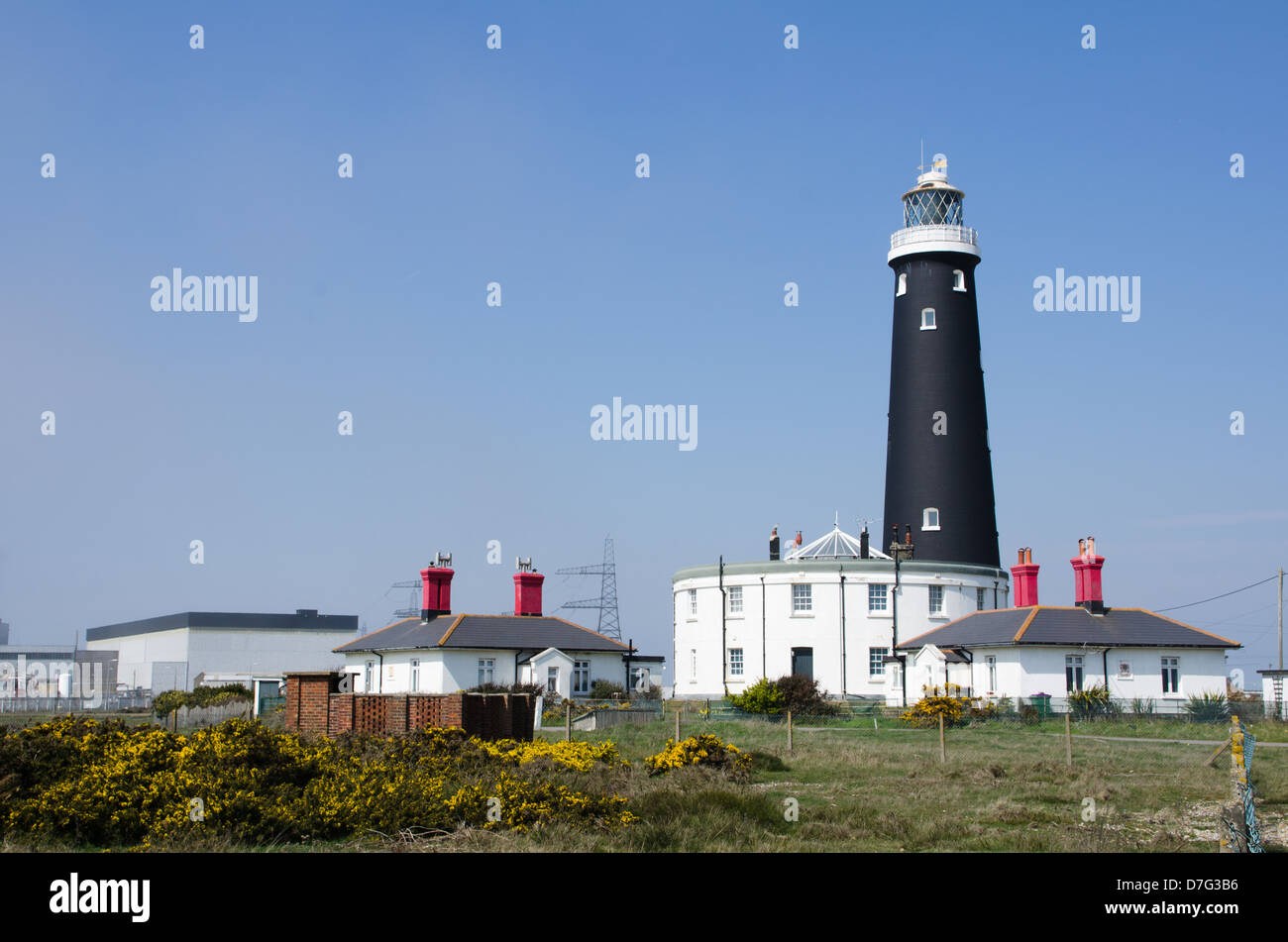 The 'Old Lighthouse ' at Dungeness in Kent Stock Photo - Alamy