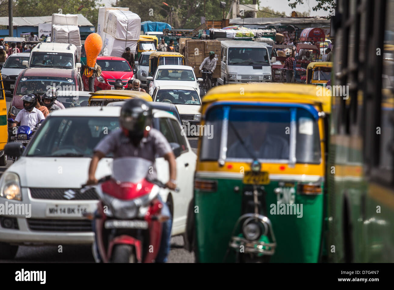 Traffic in Delhi, India Stock Photo - Alamy