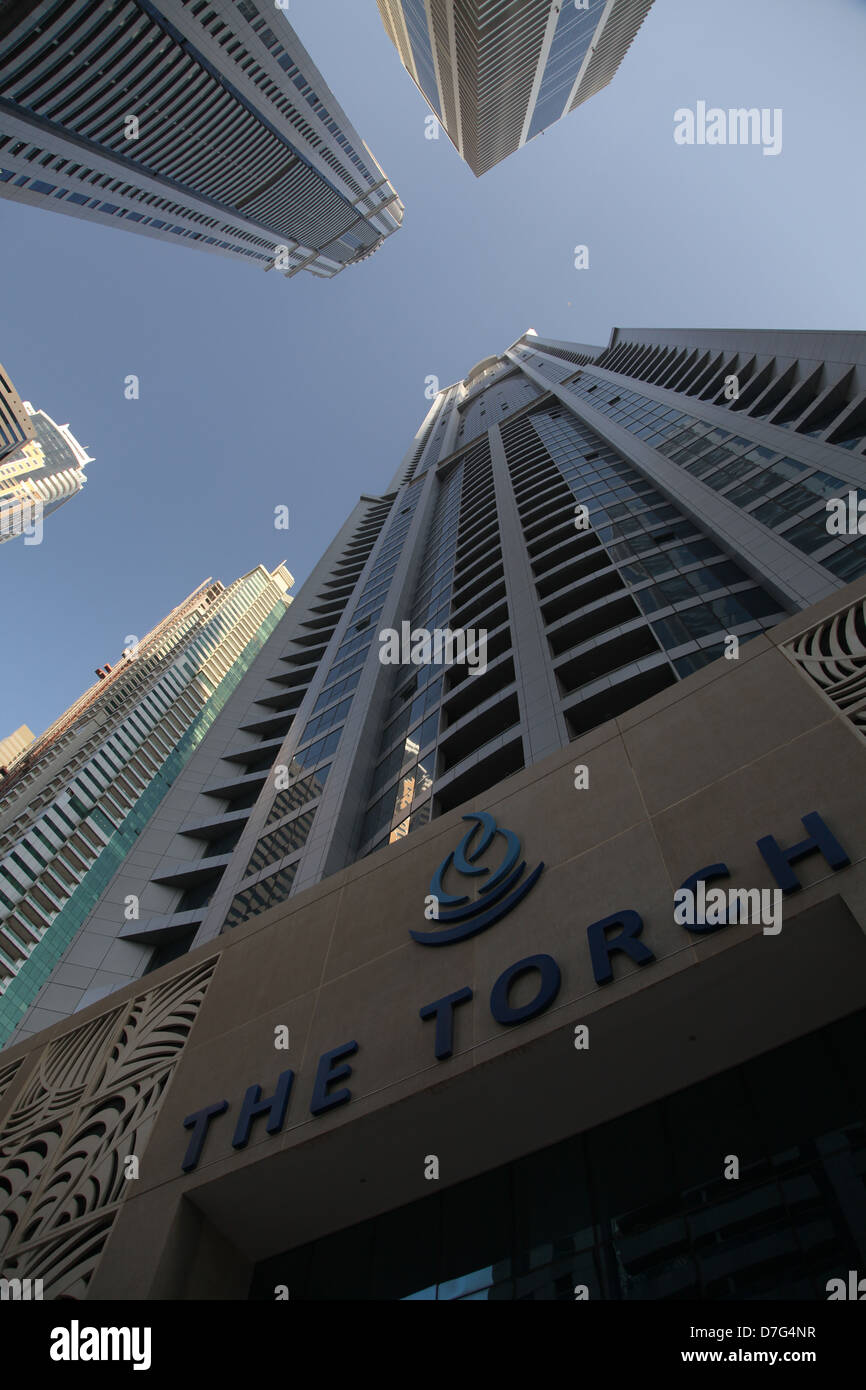 Dubai Marina Skyscrapers Hi Tech Buildings Skyline Stock Photo - Alamy