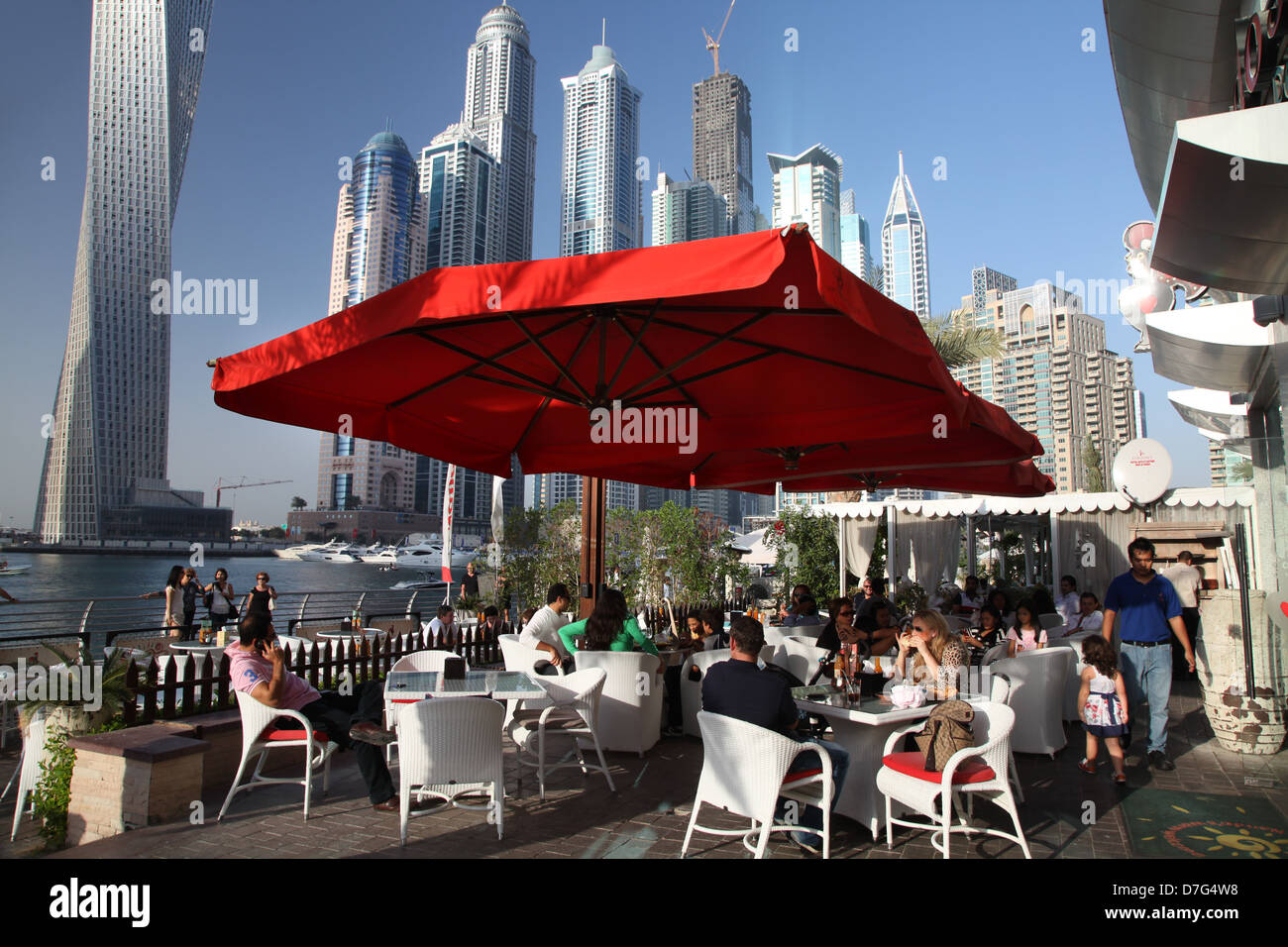 Dubai Marina Boardwalk United Arab Emirates UAE Stock Photo - Alamy
