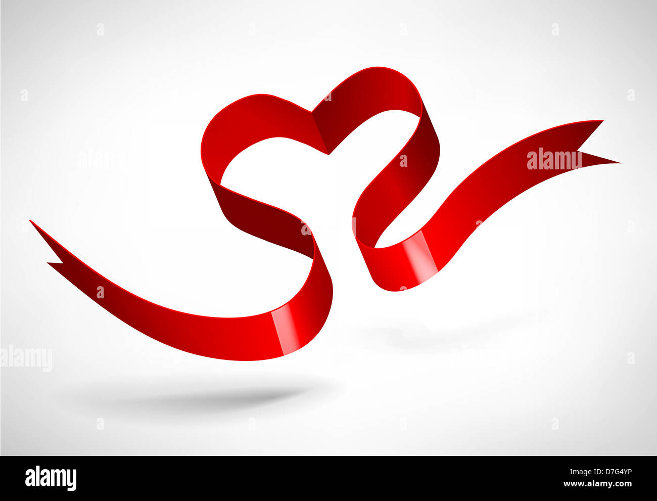 Flying red ribbon hi-res stock photography and images - Alamy