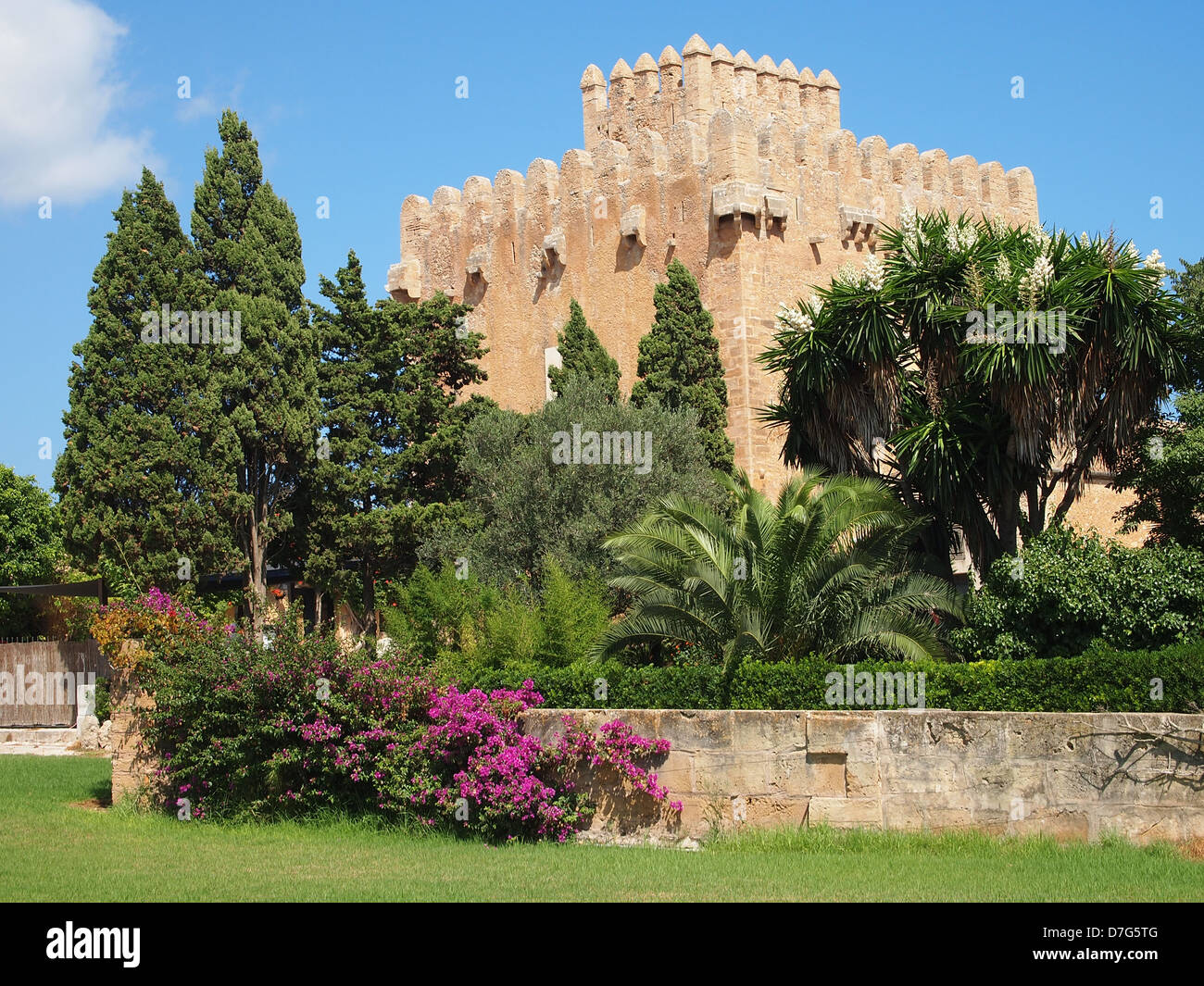 A mighty fortress in Alcudia on Majorca island in Spain Stock Photo - Alamy