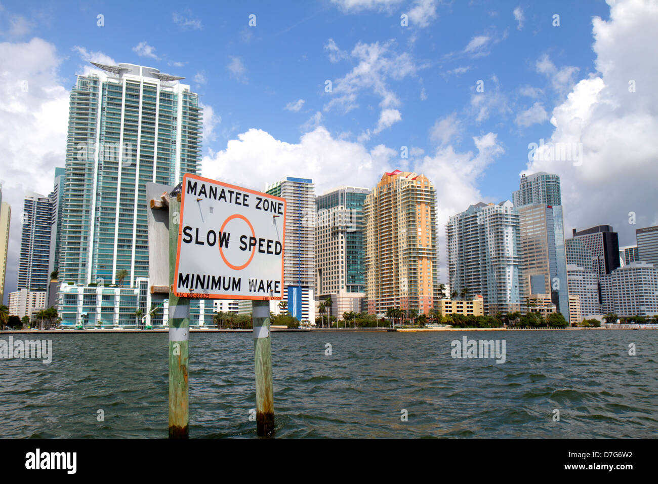 Miami Florida,city skyline,Brickell Avenue,Biscayne Bay,water,sky ...