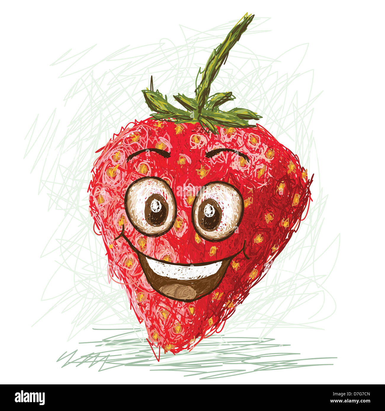 Strawberry smiling face illustration Cut Out Stock Images & Pictures ...