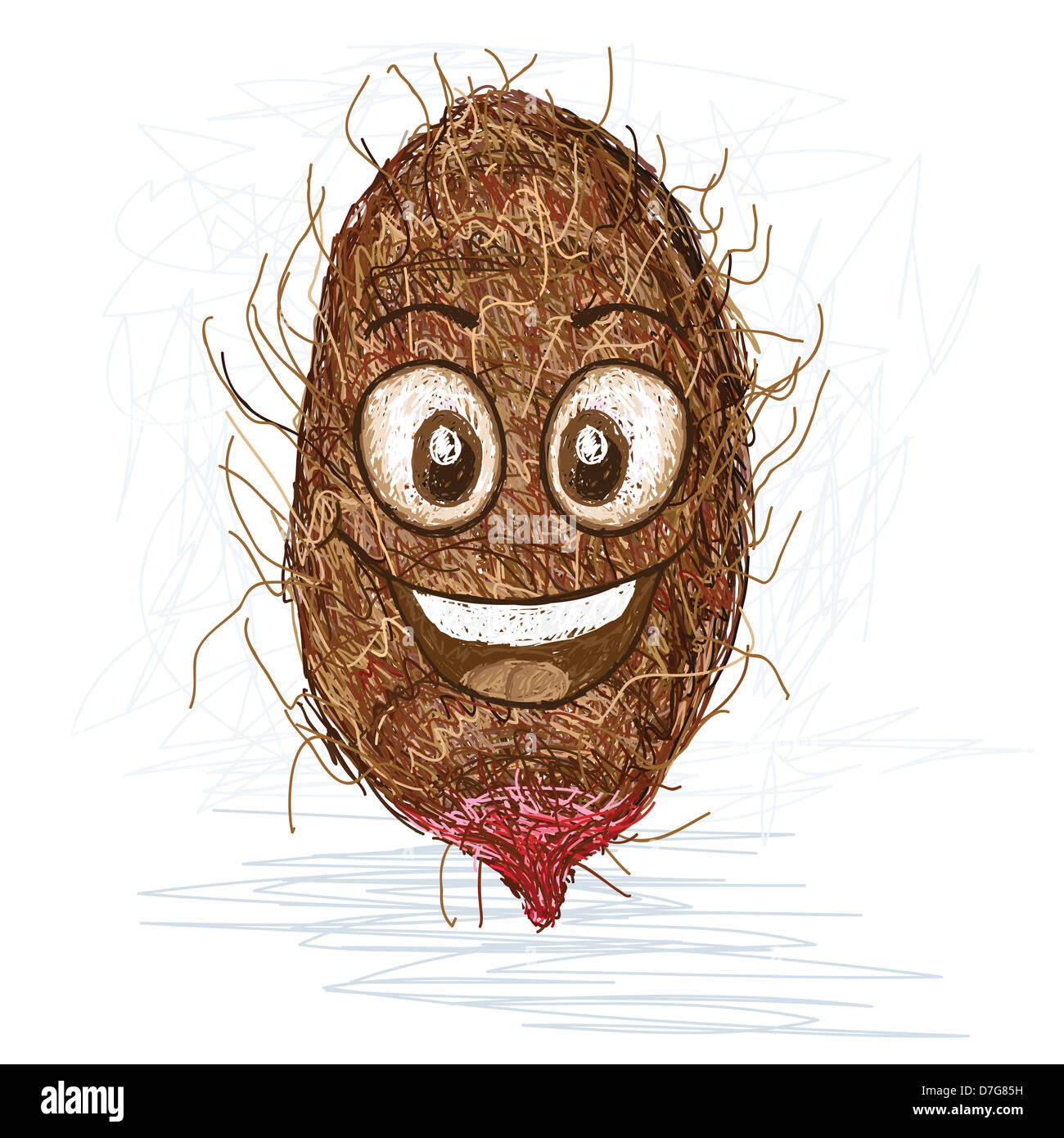 happy taro xanthosoma root cartoon character smiling Stock Photo - Alamy