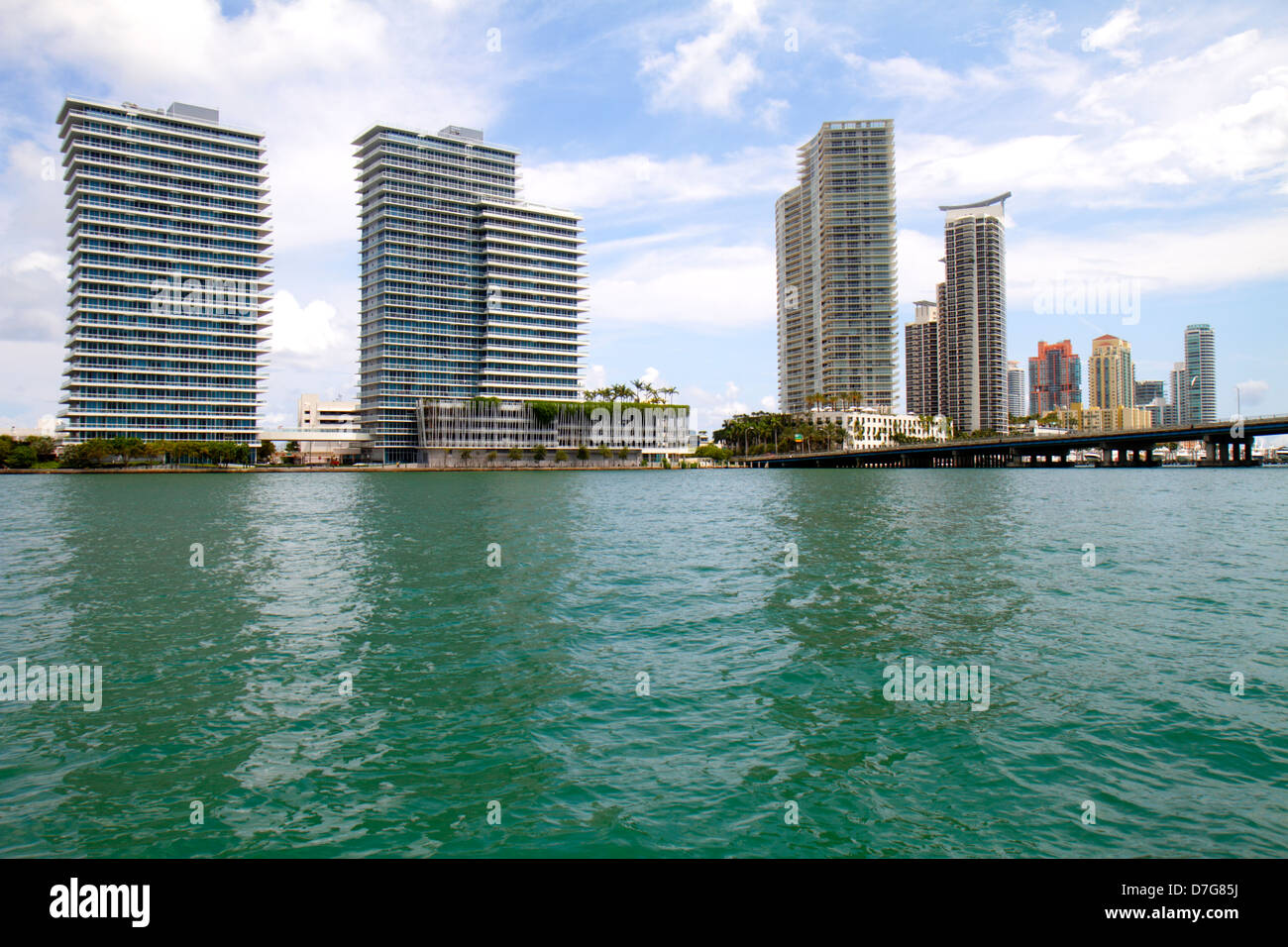 Miami Beach Florida,Biscayne Bay water,Intracoastal waterfront,high ...