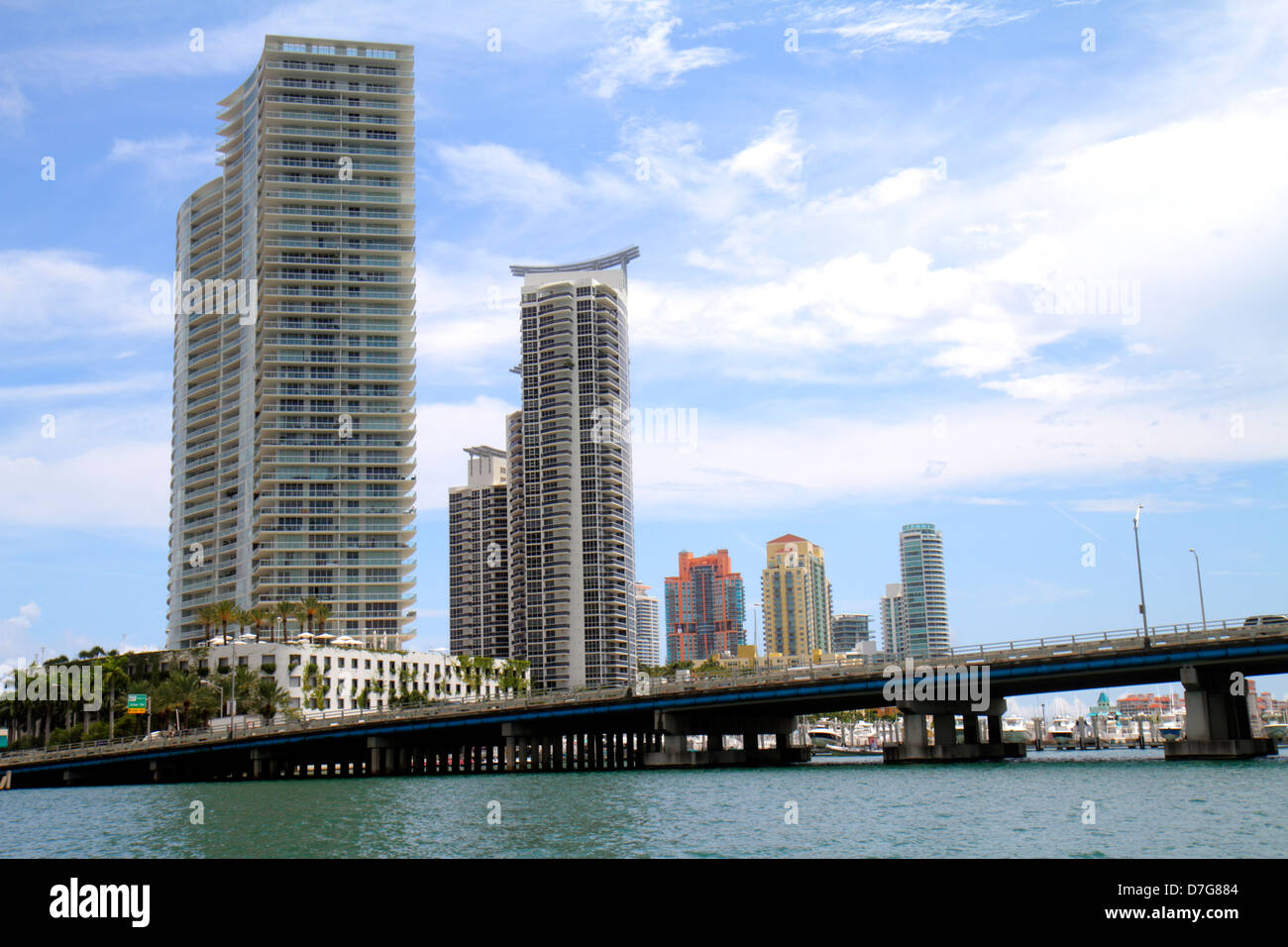Miami Beach Florida,Biscayne Bay water,Intracoastal waterfront,high ...