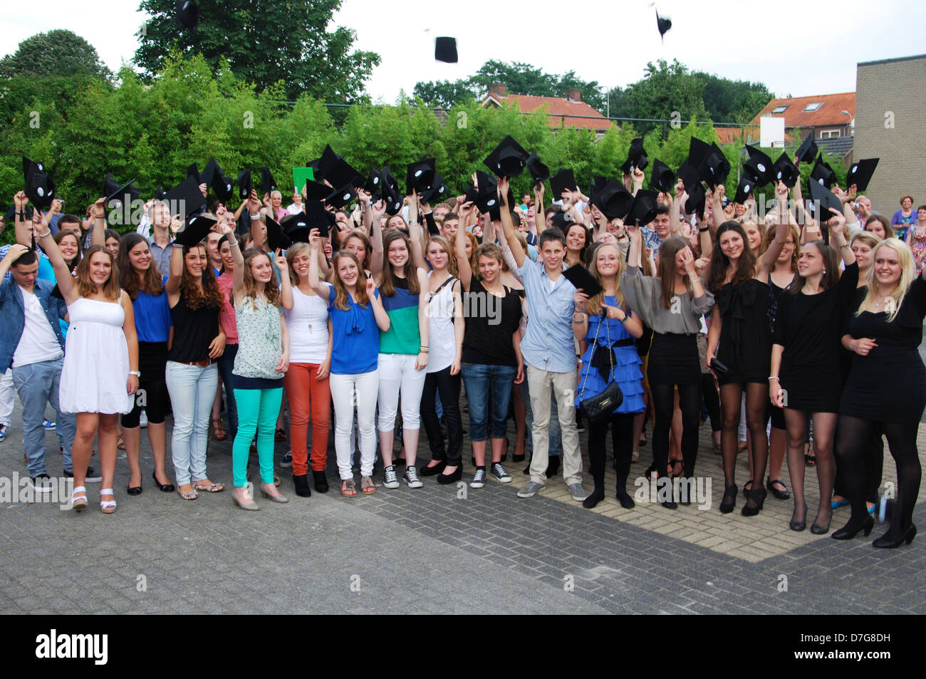Dutch GCSE graduates Stock Photo - Alamy
