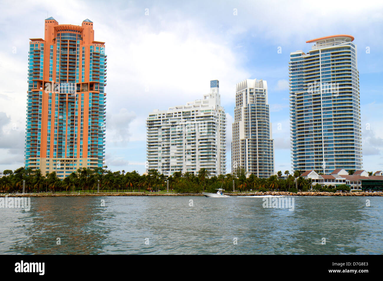 Miami Beach Florida,Biscayne Bay water,Government Cut,waterfront,high ...