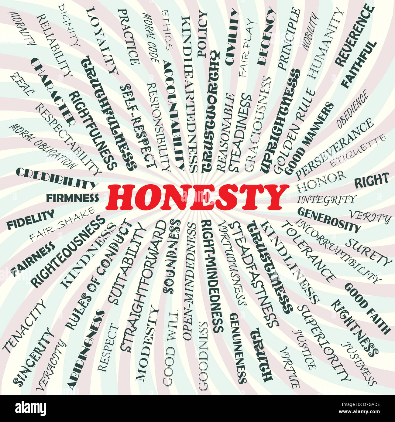 illustration of honesty concept Stock Photo - Alamy