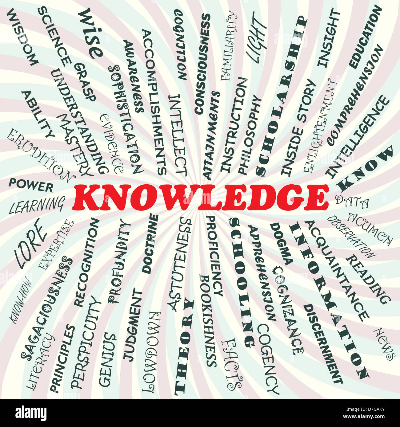 illustration of knowledge concept Stock Photo - Alamy