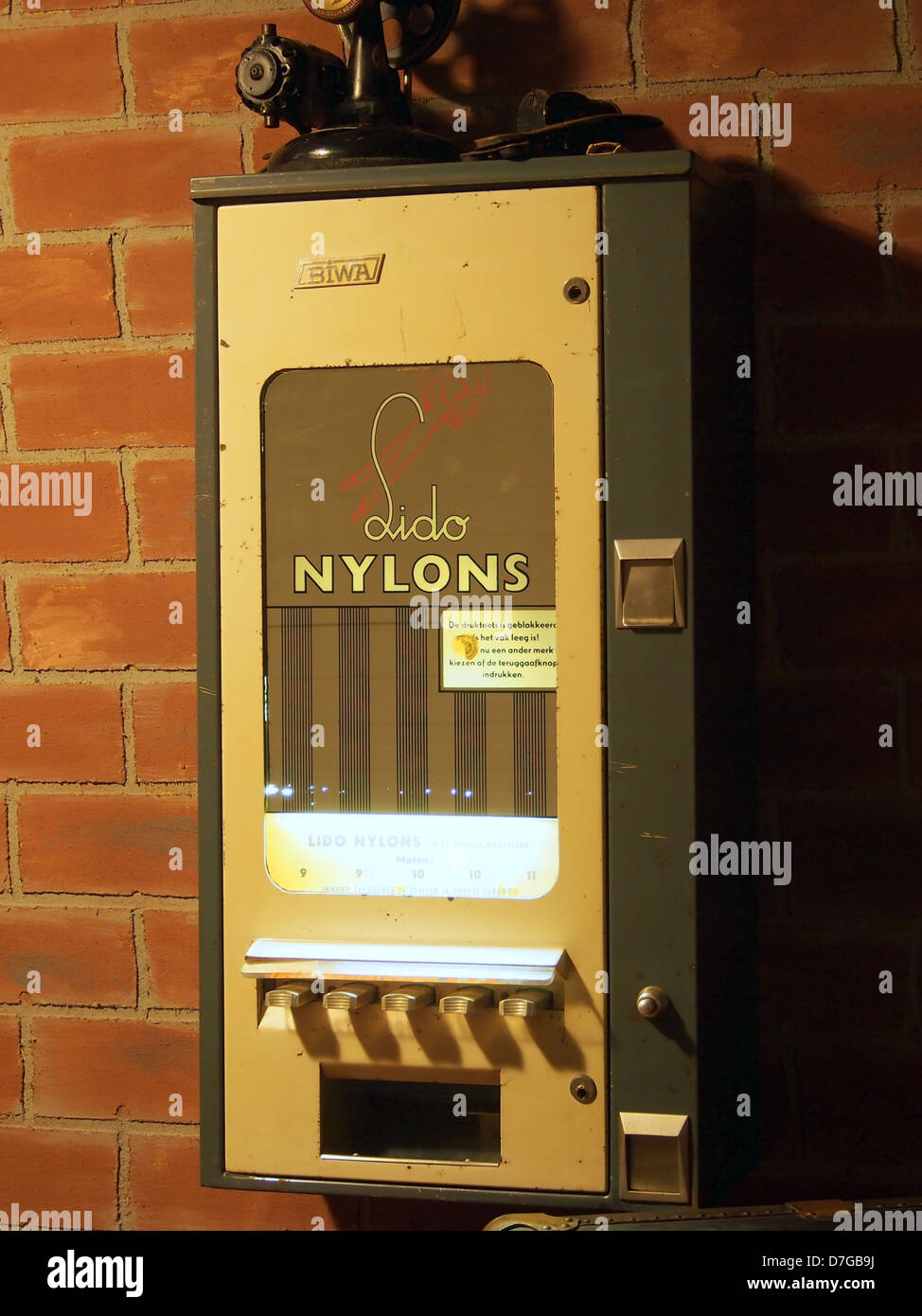 Lido Nylons vending machine BIWA Stock Photo - Alamy