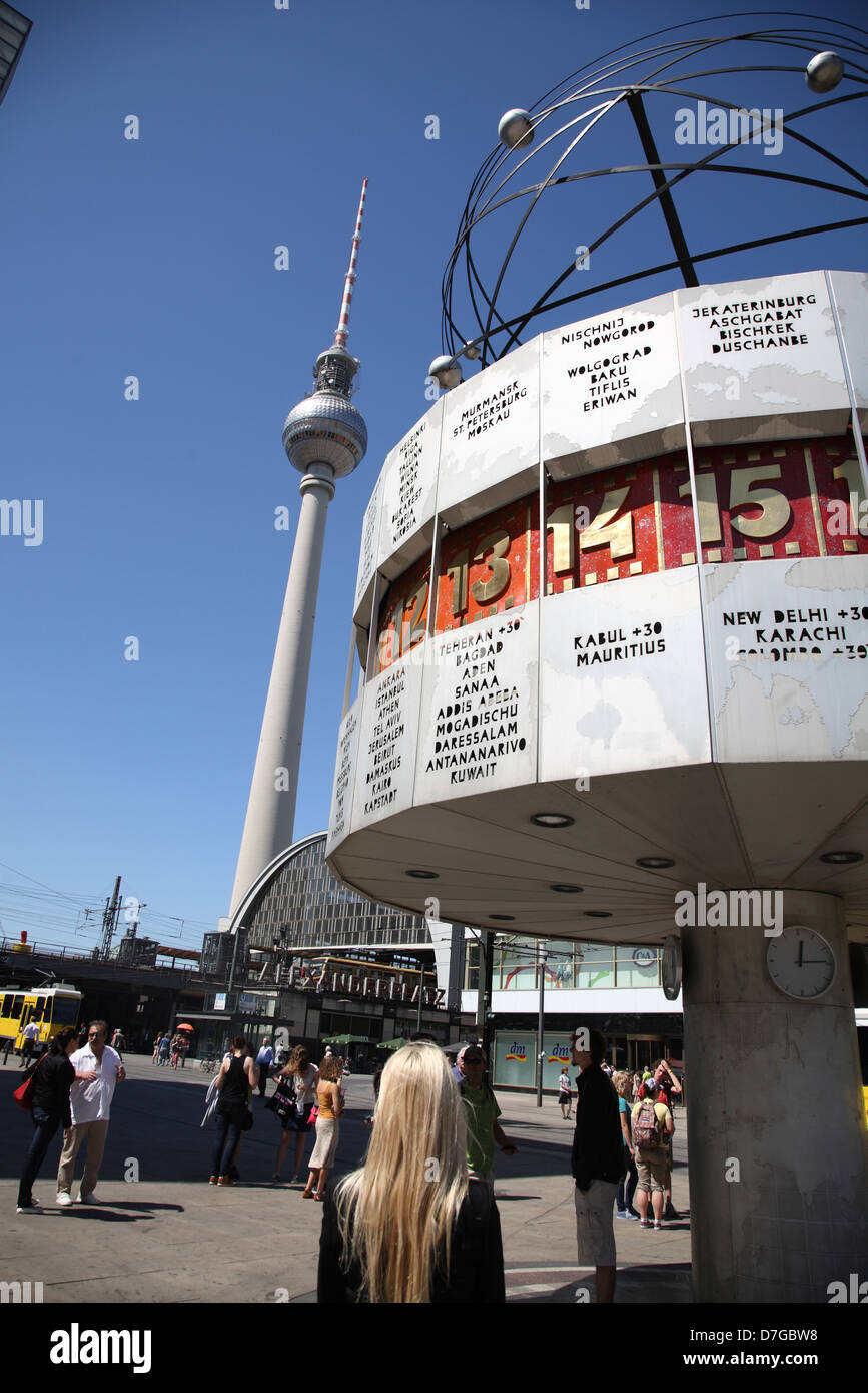 Berlin Mitte Alexanderplatz Alexander Square world time clock ...
